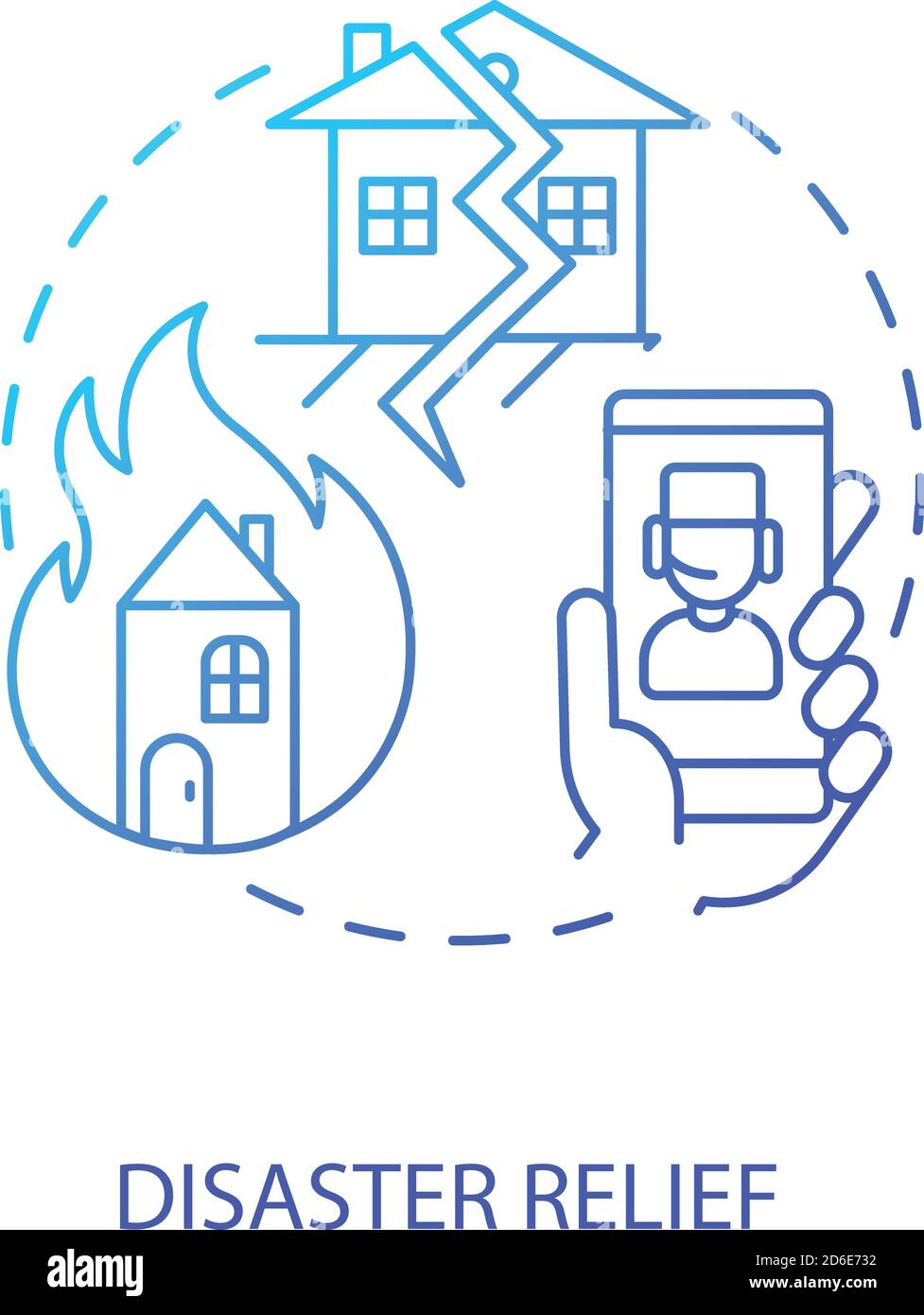 Disaster relief concept icon Stock Vector Image & Art - Alamy