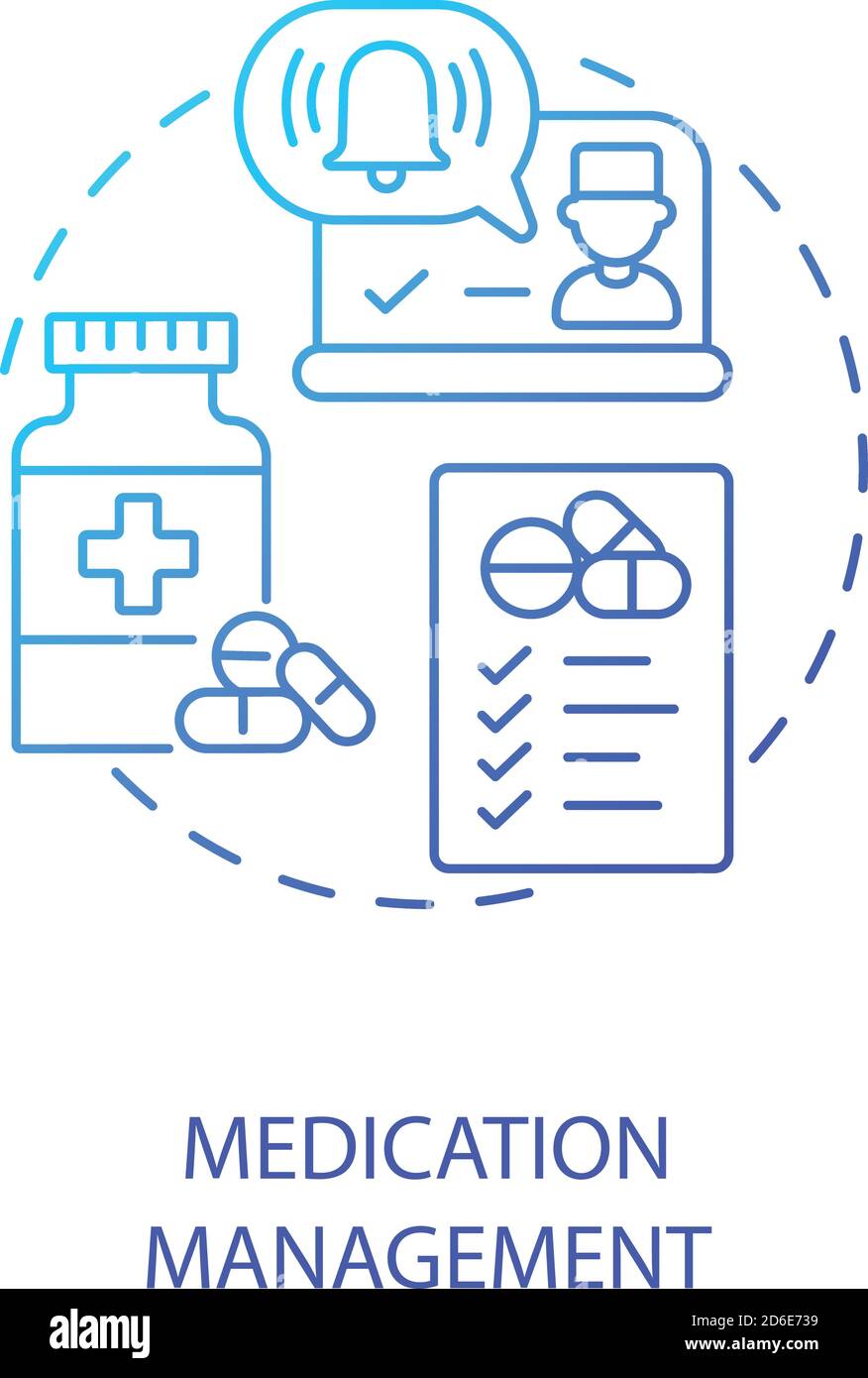 Medication management concept icon Stock Vector Image & Art - Alamy