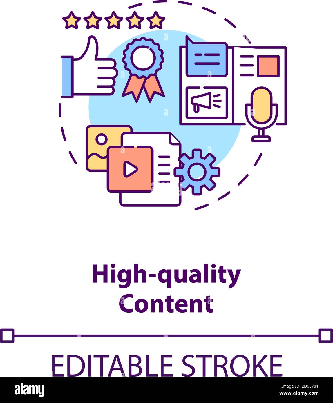 High-quality content concept icon Stock Vector Image & Art - Alamy