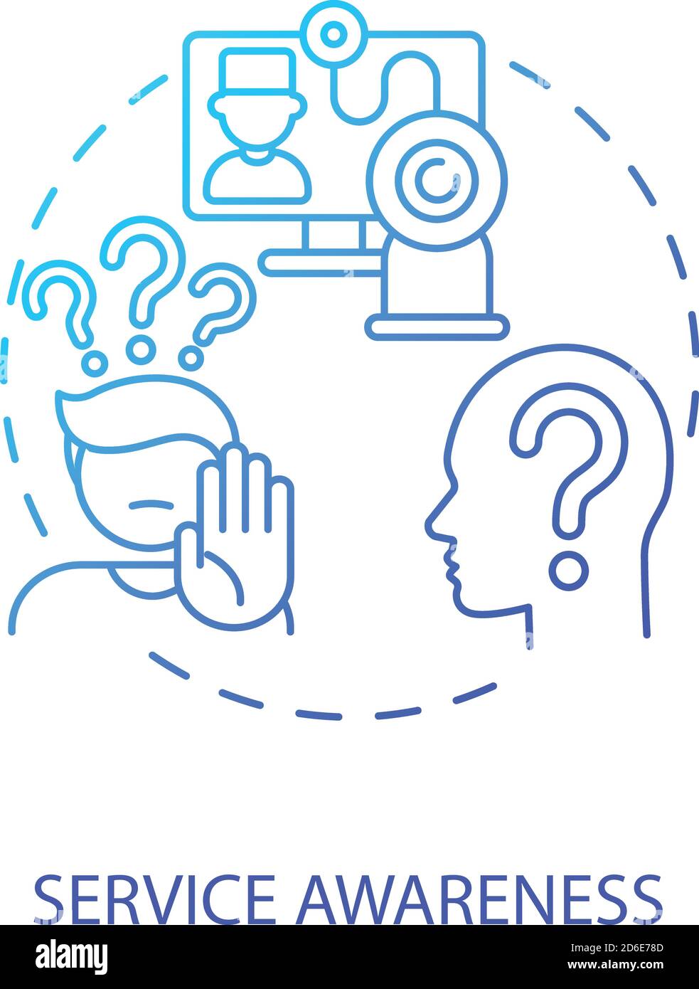 Service awareness concept icon Stock Vector Image & Art - Alamy