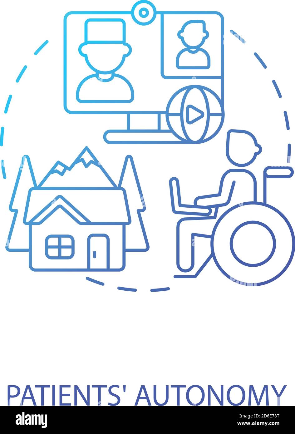 Patients autonomy concept icon Stock Vector Image & Art - Alamy