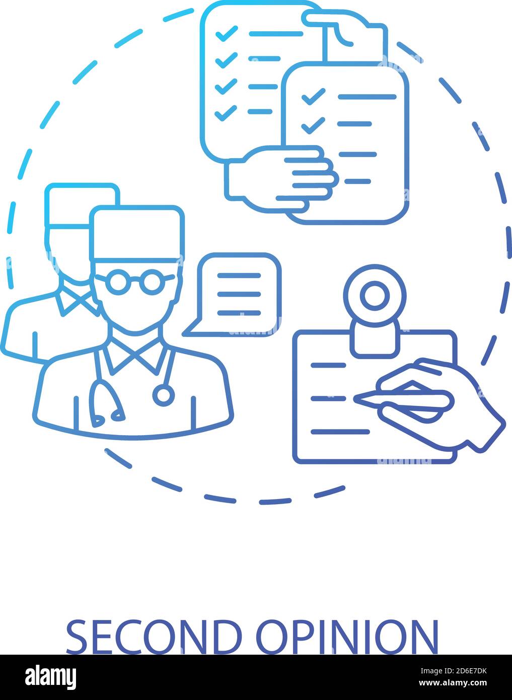 Second opinion concept icon Stock Vector Image & Art - Alamy