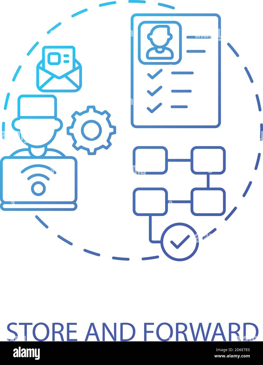 Store and forward concept icon Stock Vector Image & Art - Alamy