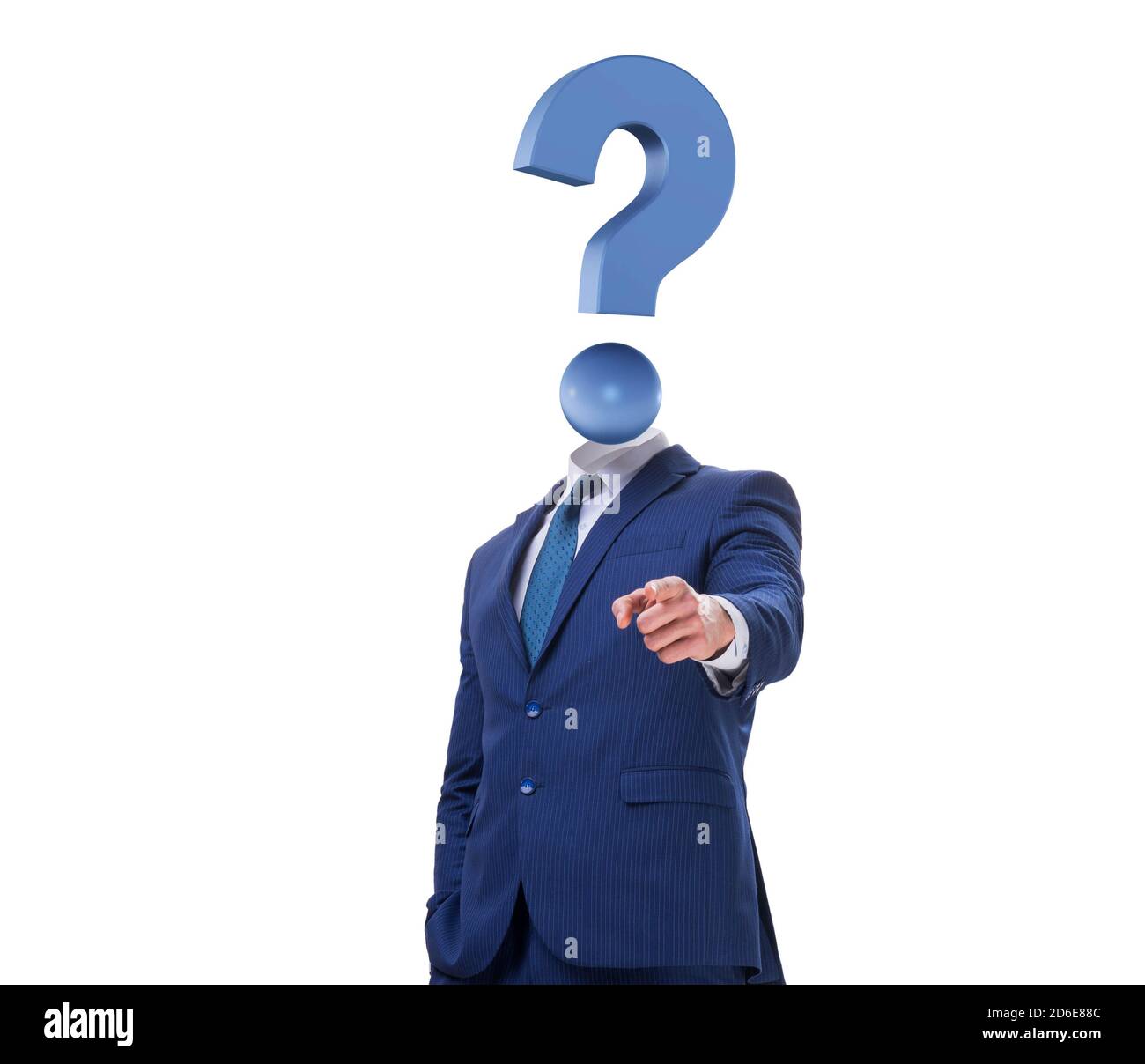 Worker with question mark instead of head hi-res stock photography and ...