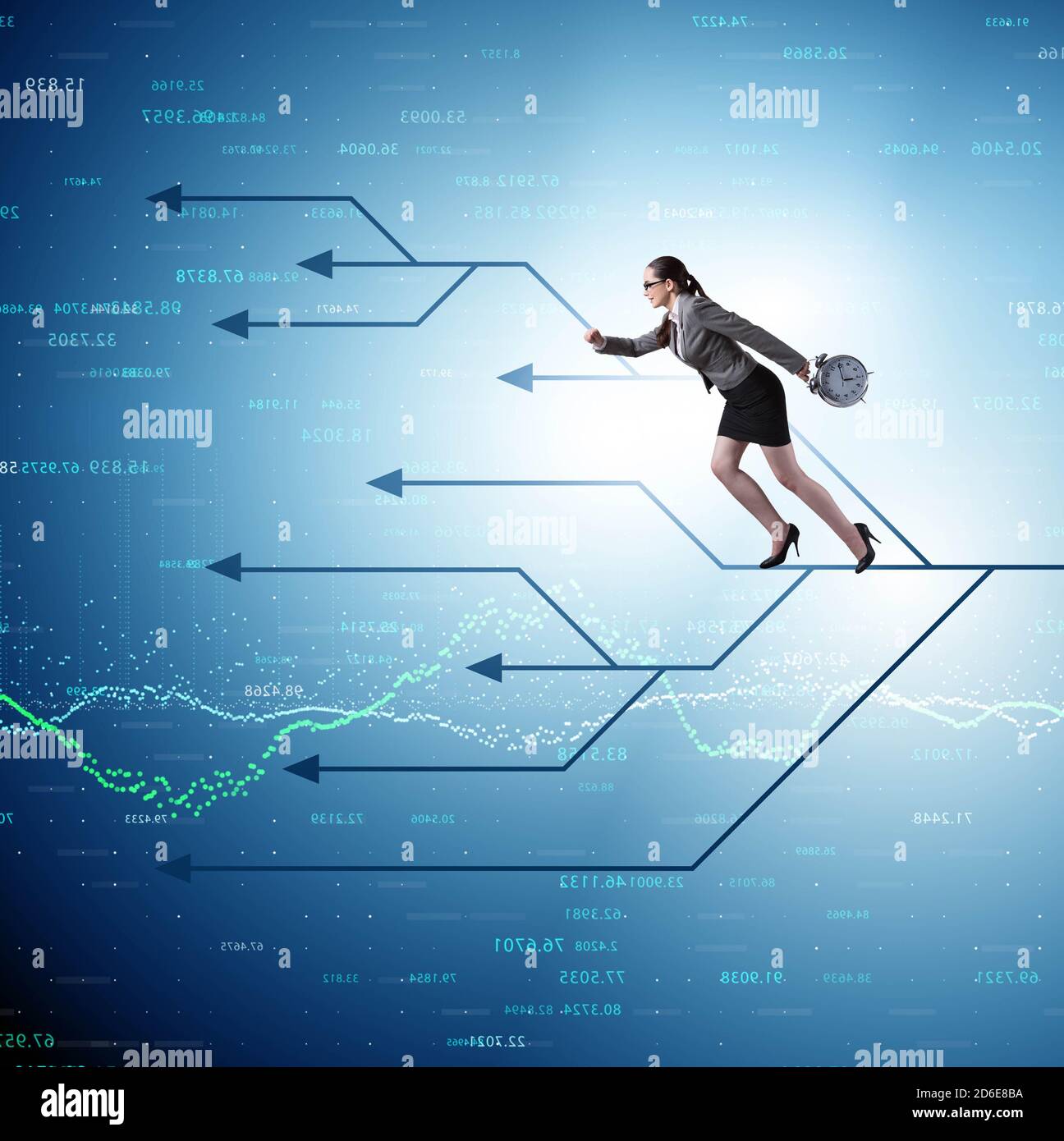 The businessman choosing different career paths in business Stock Photo ...