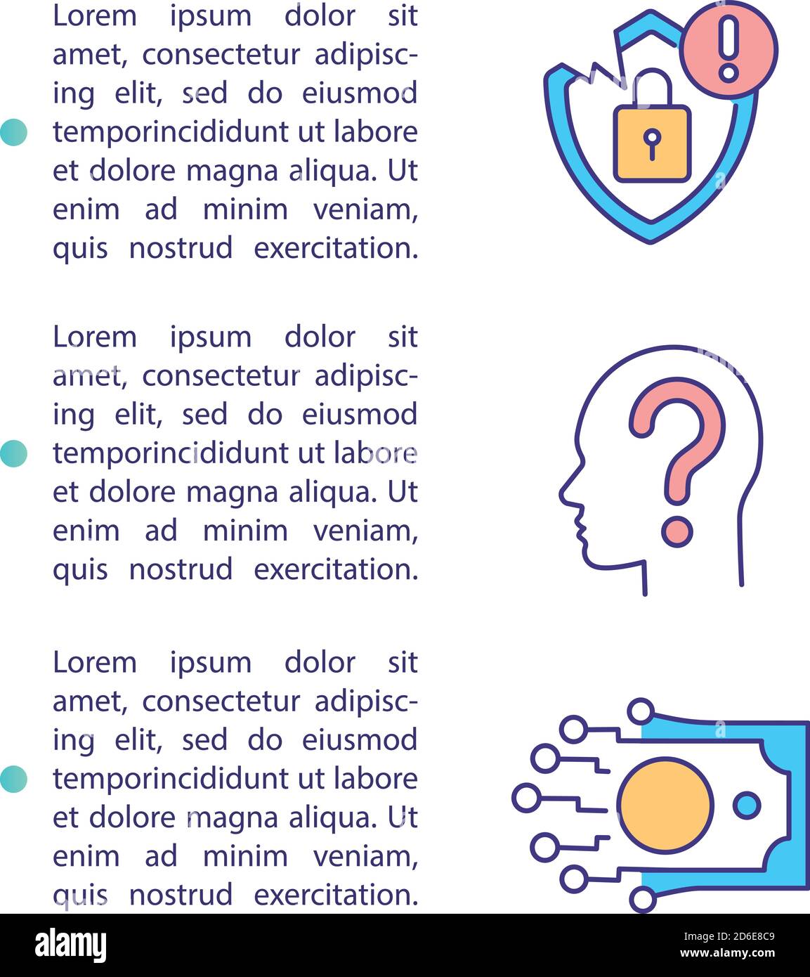 Privacy concerns concept icon with text Stock Vector Image & Art - Alamy