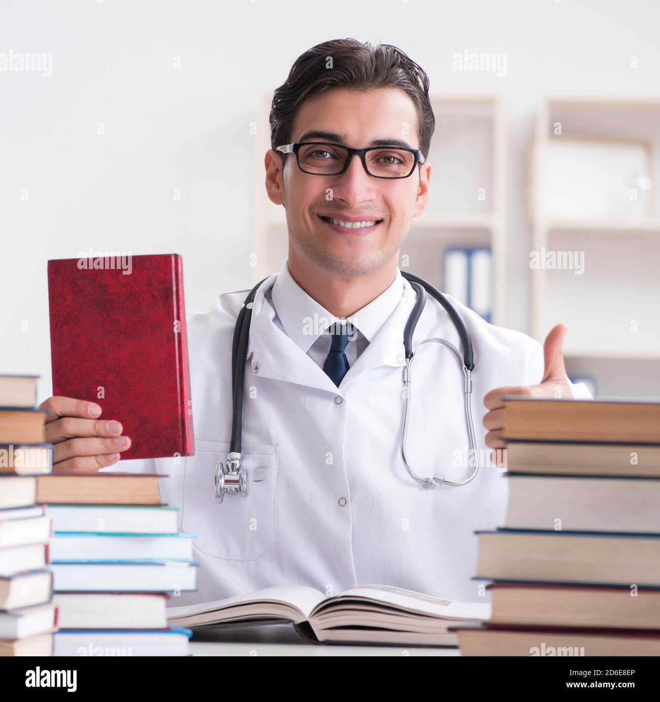 The medical student preparing for university exams Stock Photo - Alamy