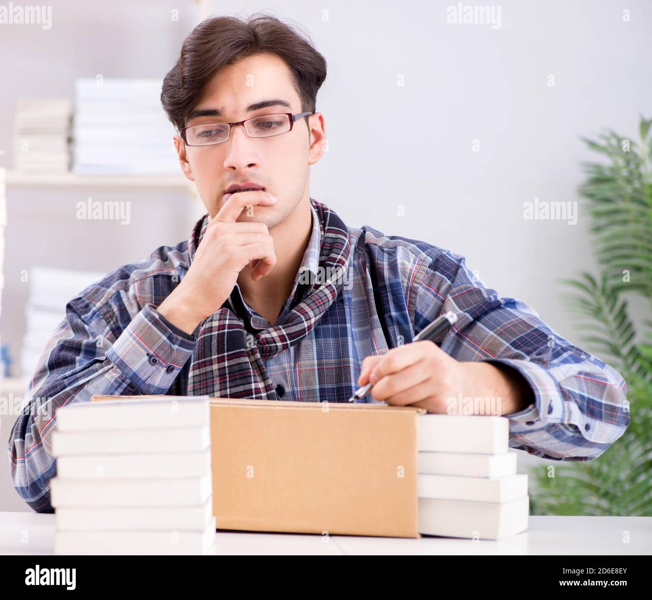 The writer presenting his books to public Stock Photo - Alamy