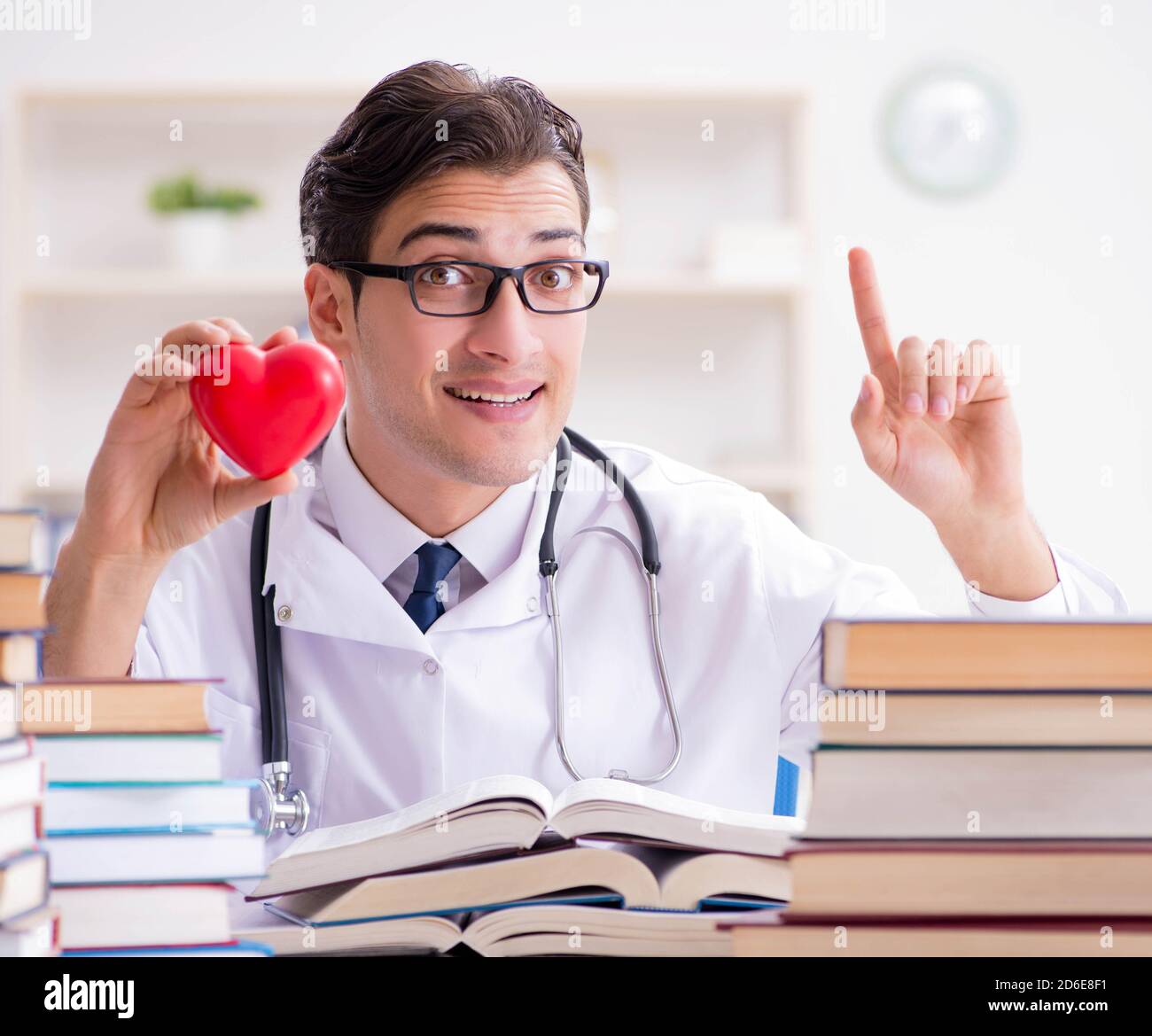 The medical student preparing for university exams Stock Photo - Alamy