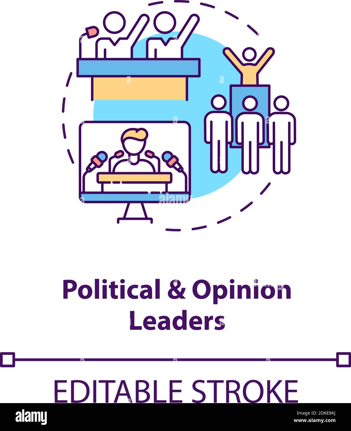 Political and opinion leader concept icon Stock Vector Image & Art - Alamy