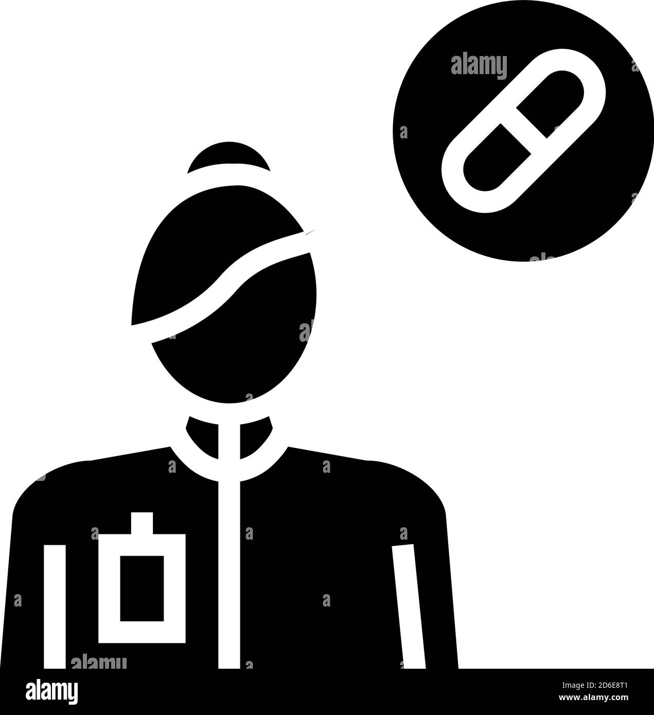 pharmacology medical specialist glyph icon vector illustration Stock ...