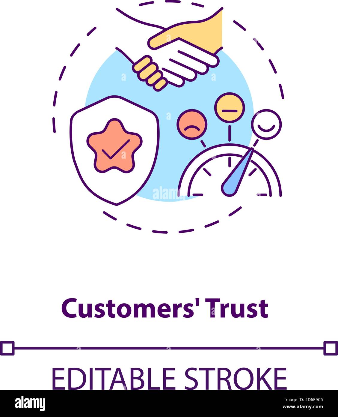 Customers trust concept icon Stock Vector Image & Art - Alamy