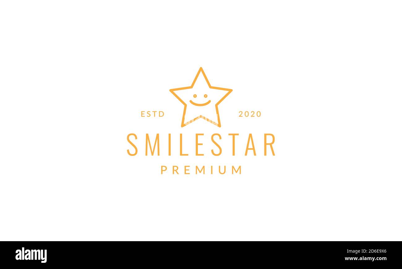 star smile happy line cute logo vector illustration design Stock Vector ...