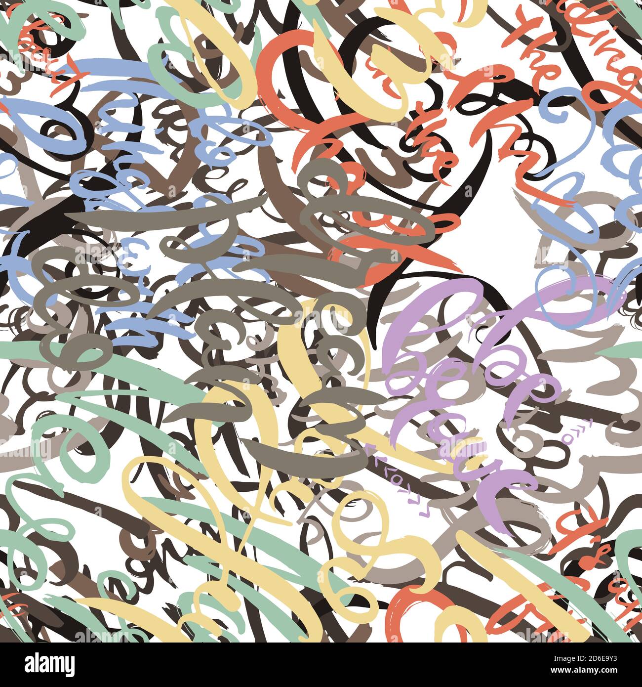 Graffiti background seamless pattern. Hand style tagging. Vandal vector ...