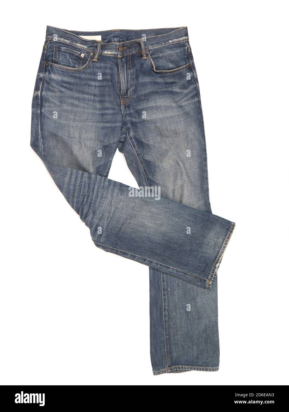 A pair of jeans on white background Stock Photo - Alamy