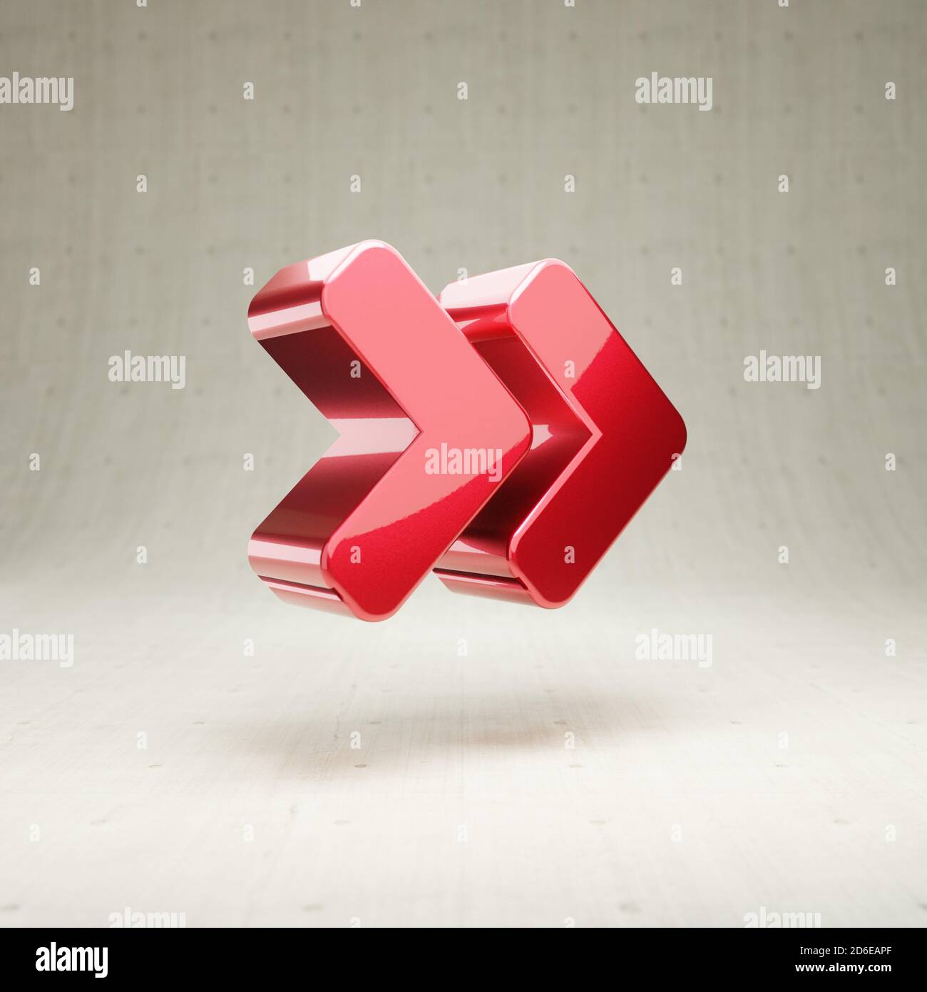 Angle Double Right icon. Gold glossy Angle Double Right symbol isolated ...