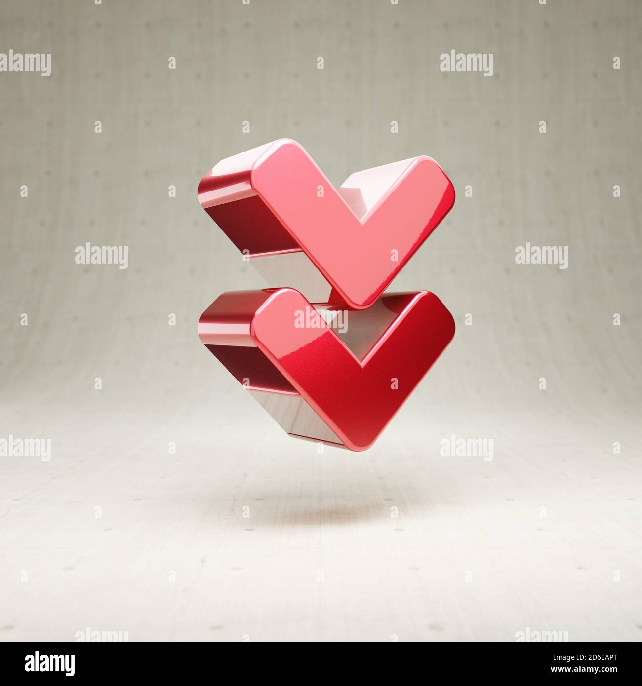 Angle Double Down icon. Gold glossy Angle Double Down symbol isolated ...