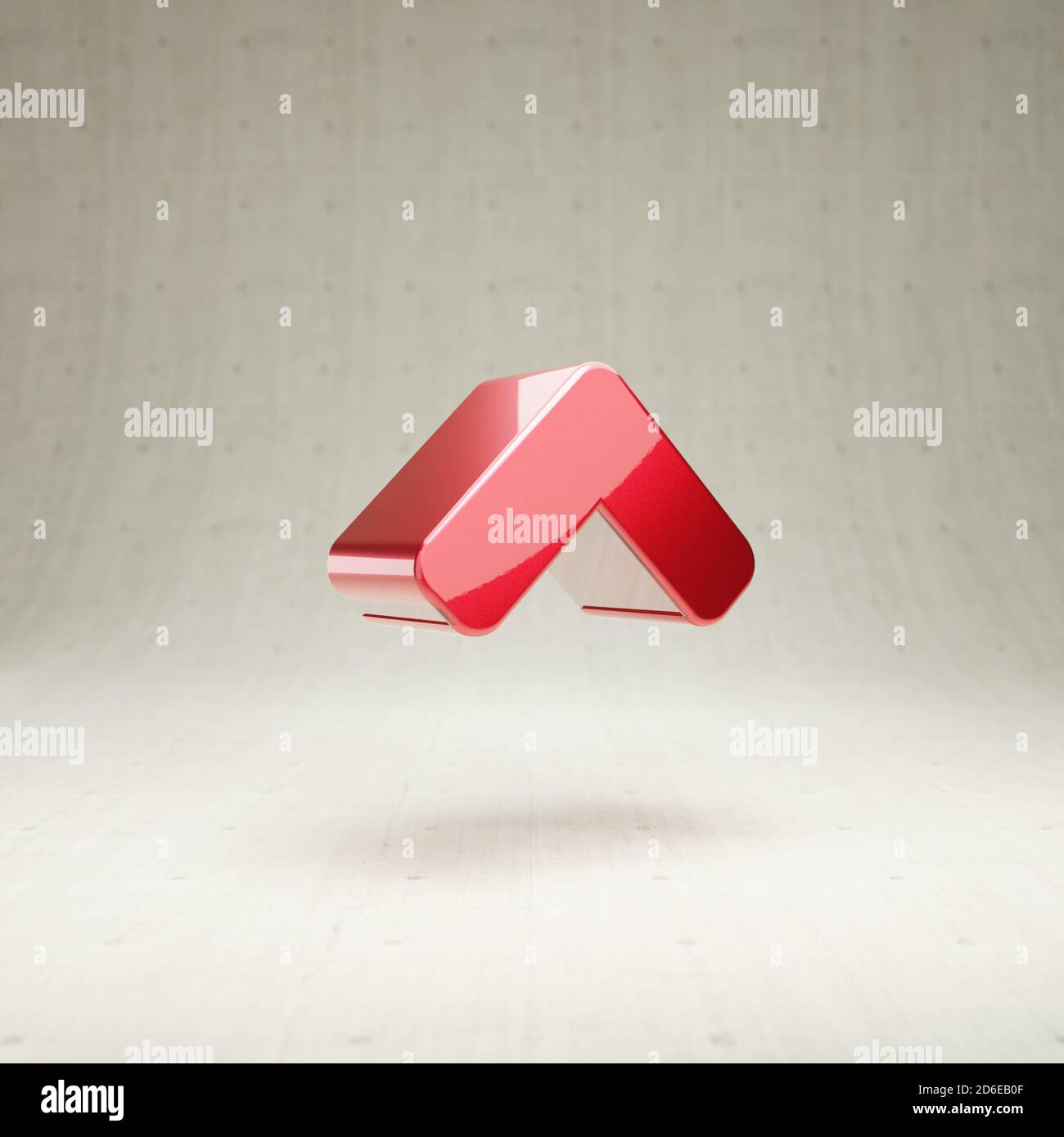 Angle Up icon. Gold glossy Angle Up symbol isolated on white concrete ...