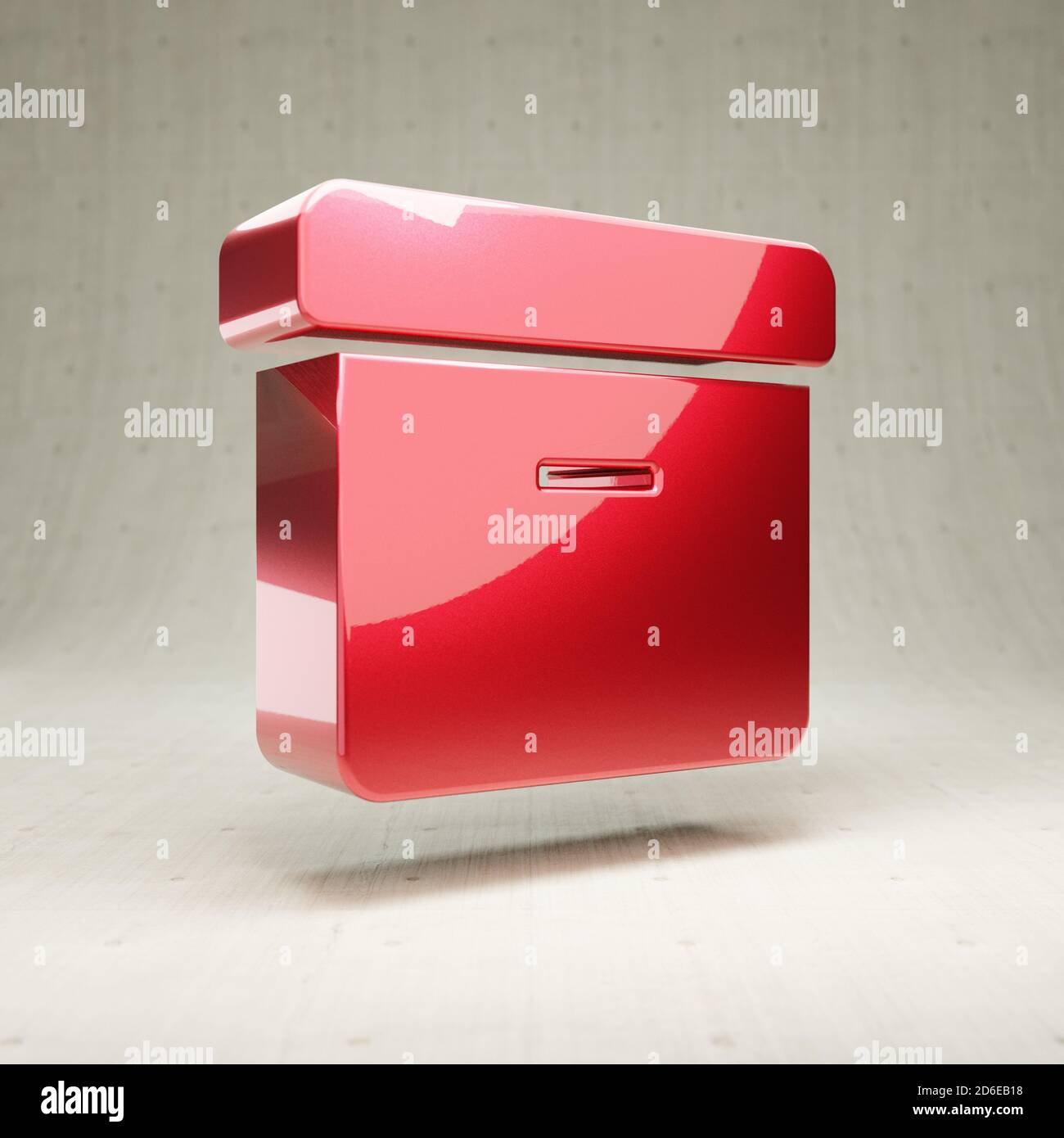 Archive icon. Gold glossy Archive symbol isolated on white concrete ...