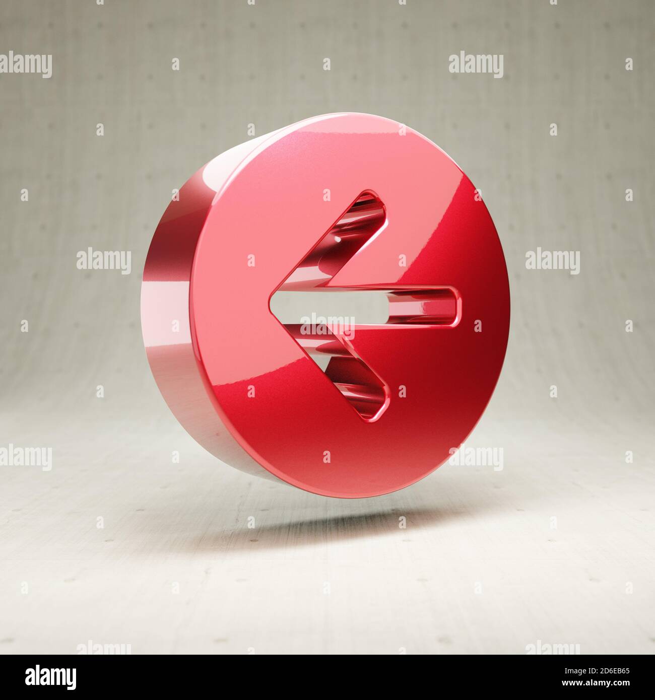 Arrow Circle Left icon. Gold glossy Arrow Circle Left symbol isolated ...