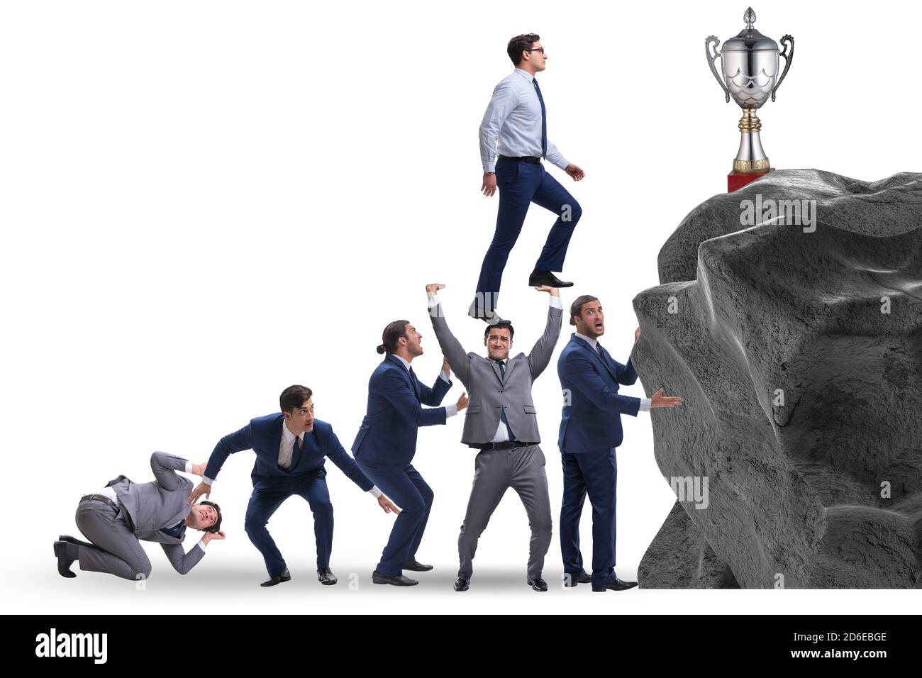 Career progression concept with businessman climbing the stairs Stock ...