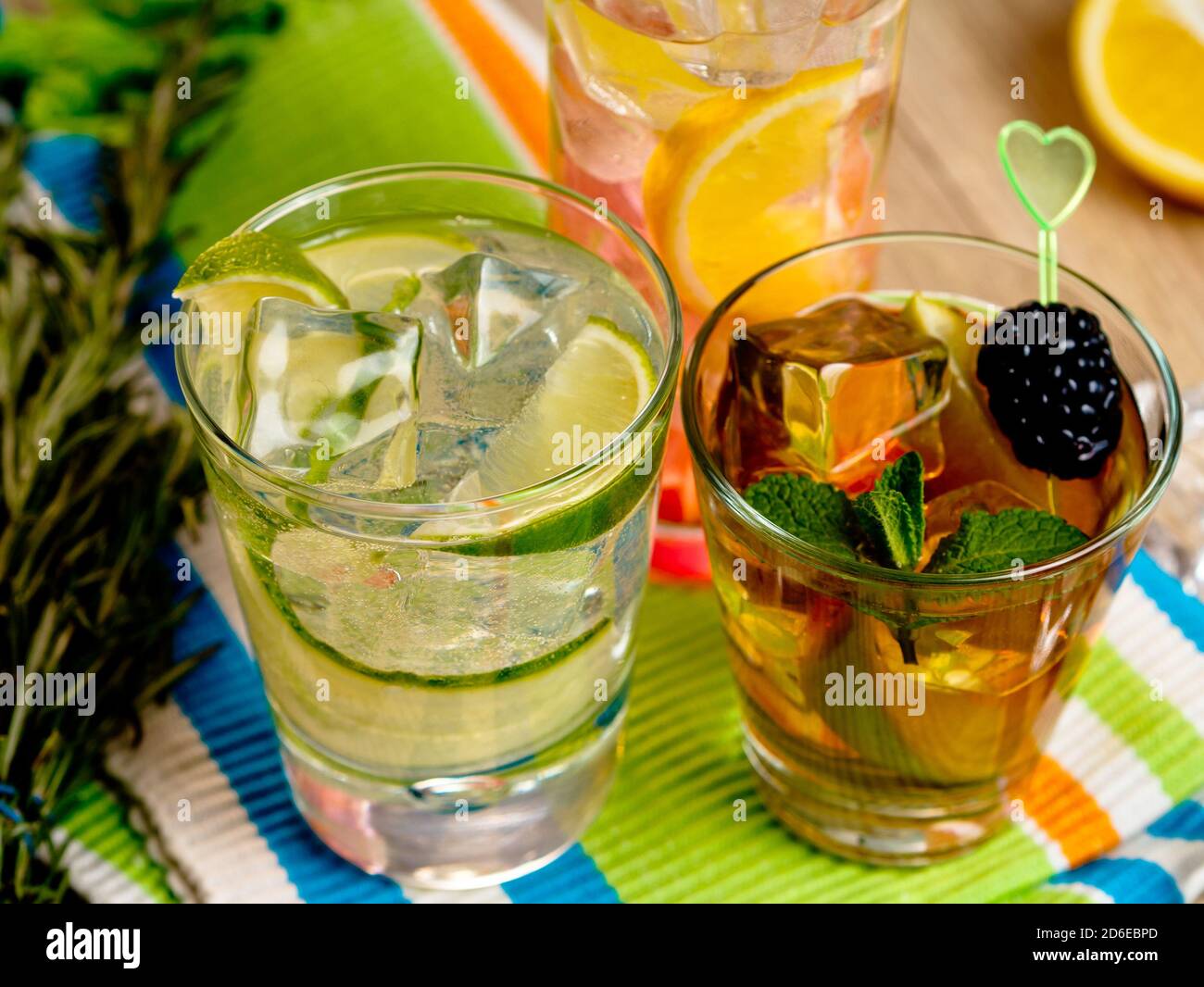 Cold refreshing summer drinks and cocktails Stock Photo - Alamy