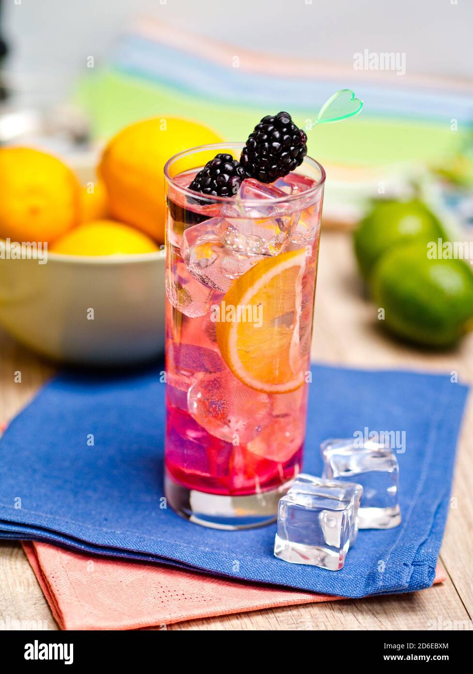 One glass of chilling drink decorated with cranberries Stock Photo - Alamy