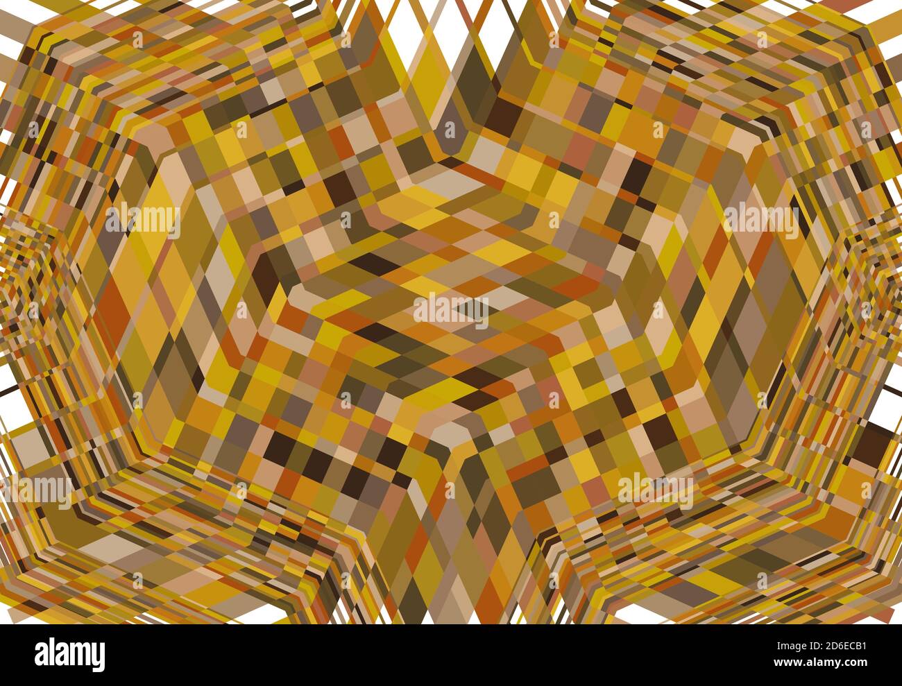 mosaic background, tessellation pattern. brown wavy, waving and ...