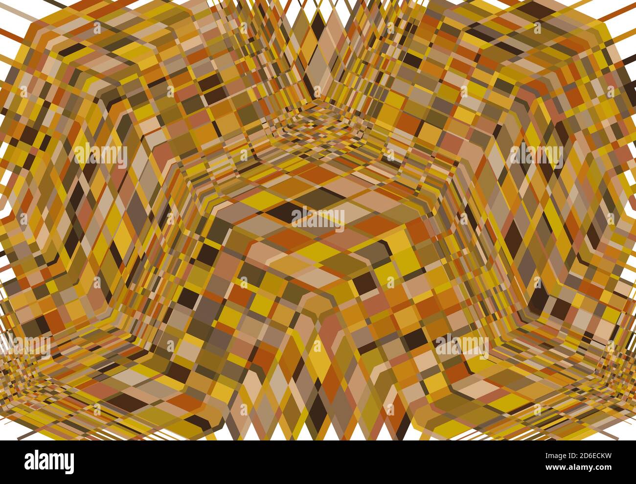 mosaic background, tessellation pattern. brown wavy, waving and ...