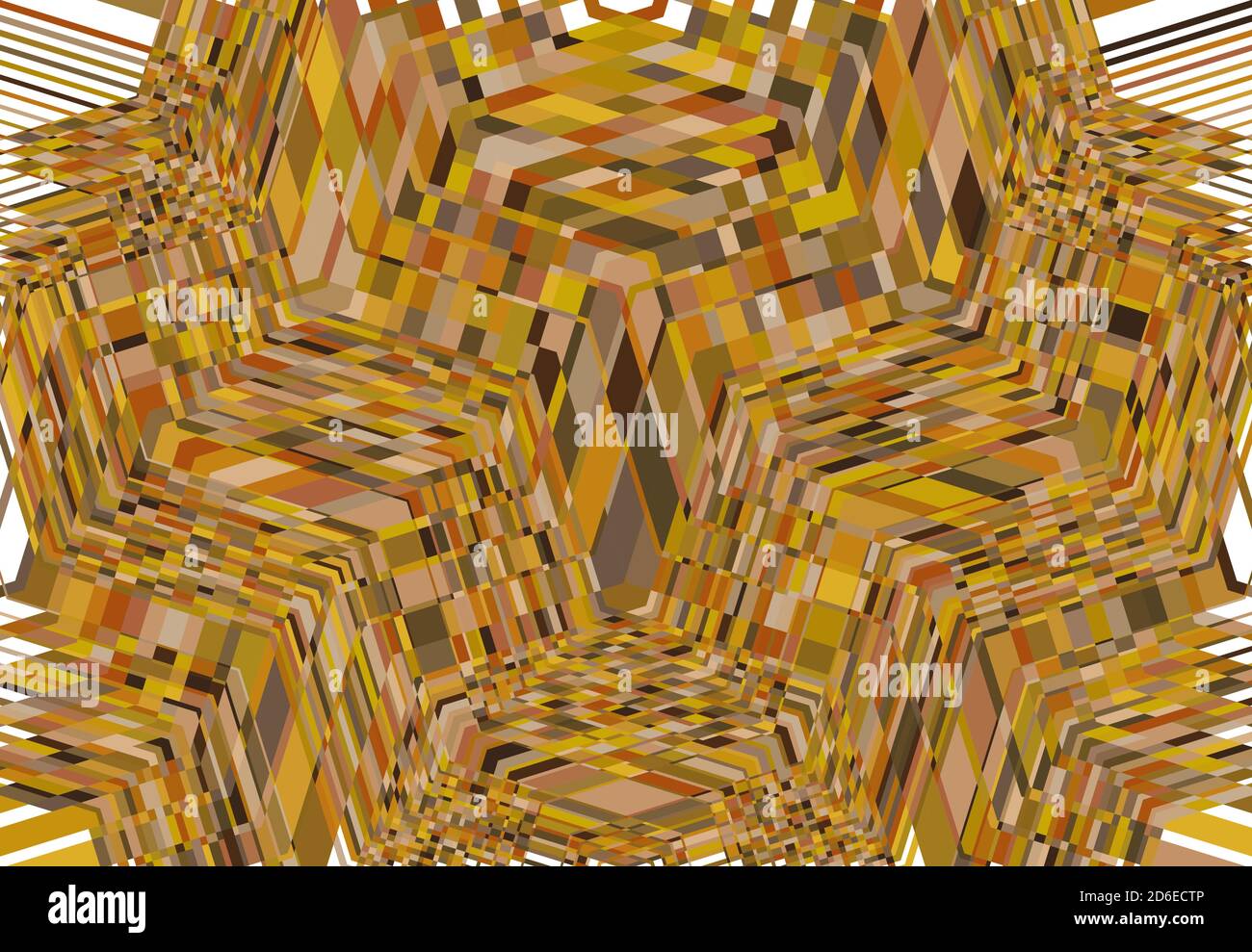 mosaic background, tessellation pattern. brown wavy, waving and ...