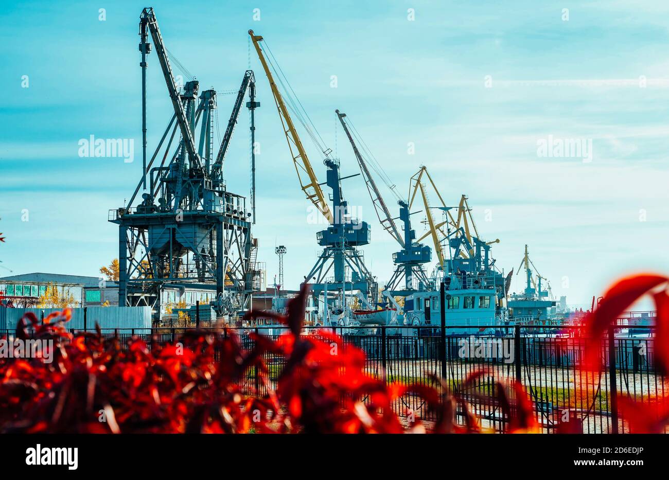 Cargo container yard hi-res stock photography and images - Alamy