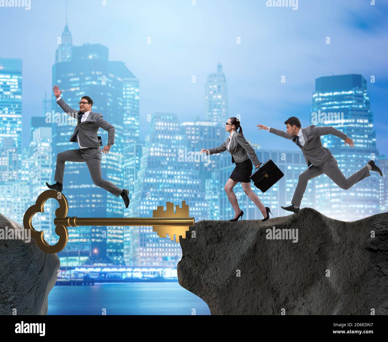 The concept with key to success illustration Stock Photo - Alamy
