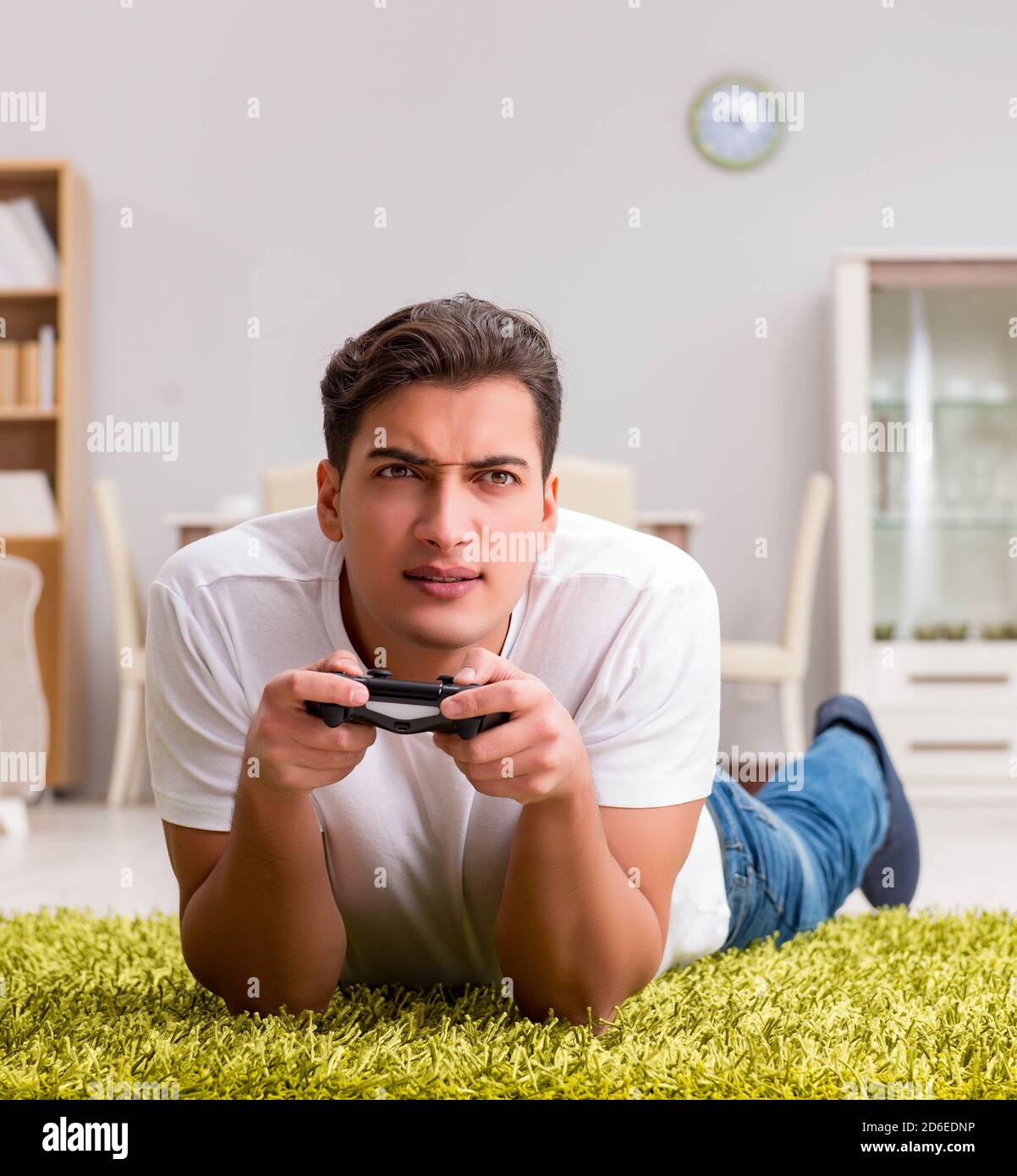 The man addicted to computer games Stock Photo - Alamy