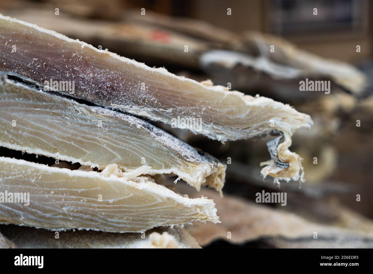Salted and dried cod being sold at local grocery shop Stock Photo - Alamy