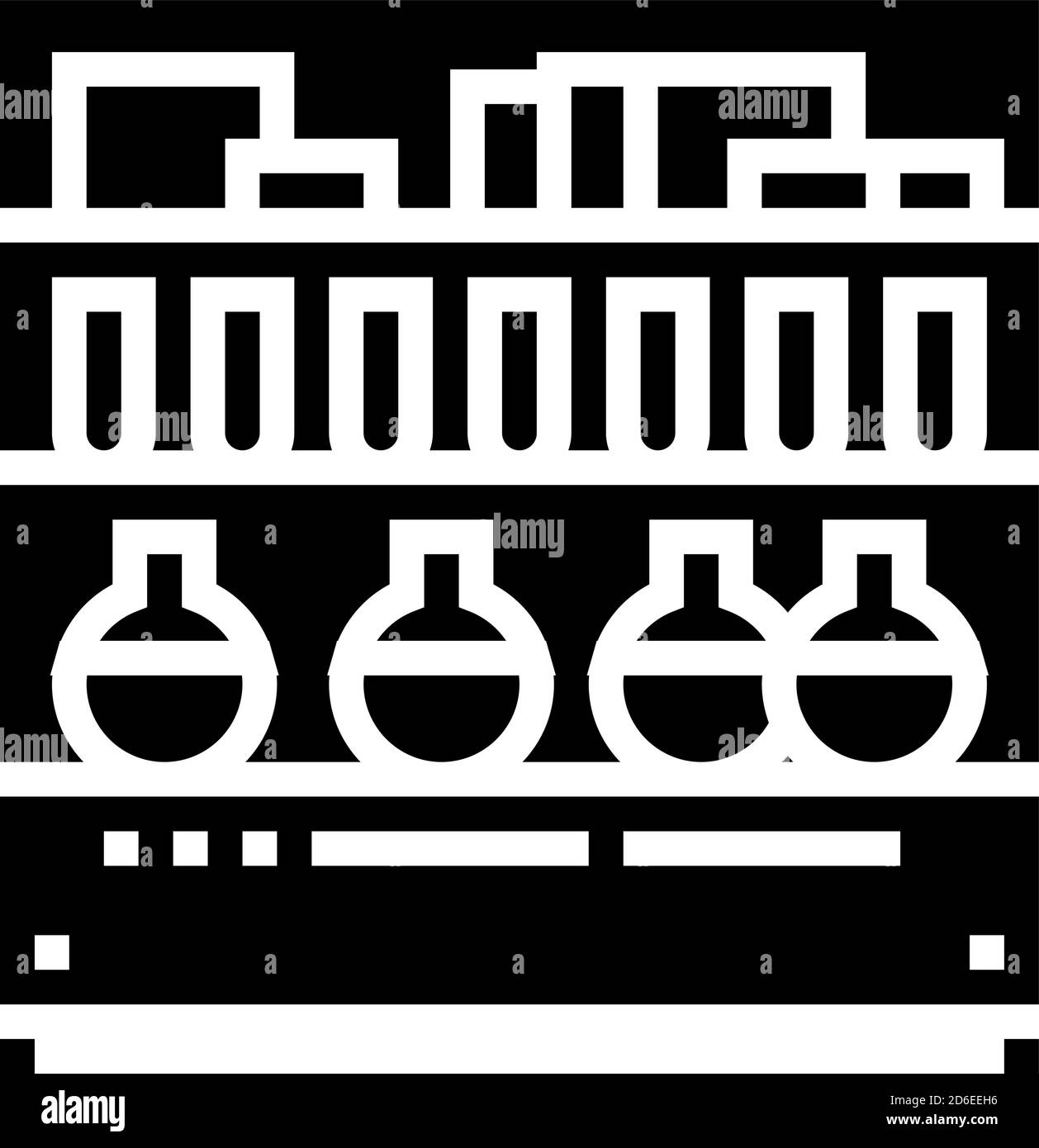 pharmaceutical manufacturing ingredients glyph icon vector illustration ...