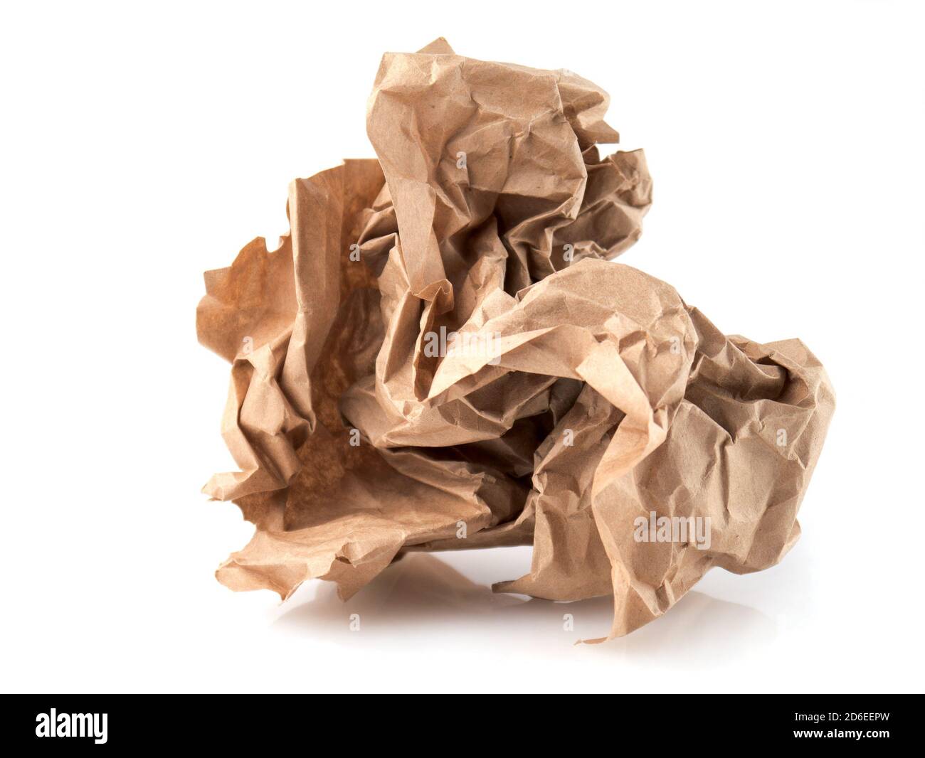 Ball of crumpled paper on white background Stock Photo - Alamy