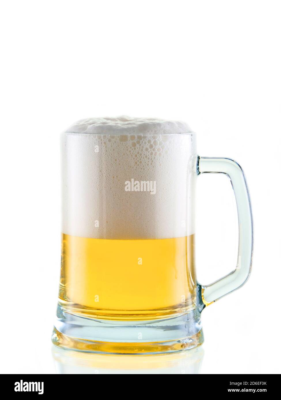 Fresh beer with froth, isolated on white Stock Photo - Alamy
