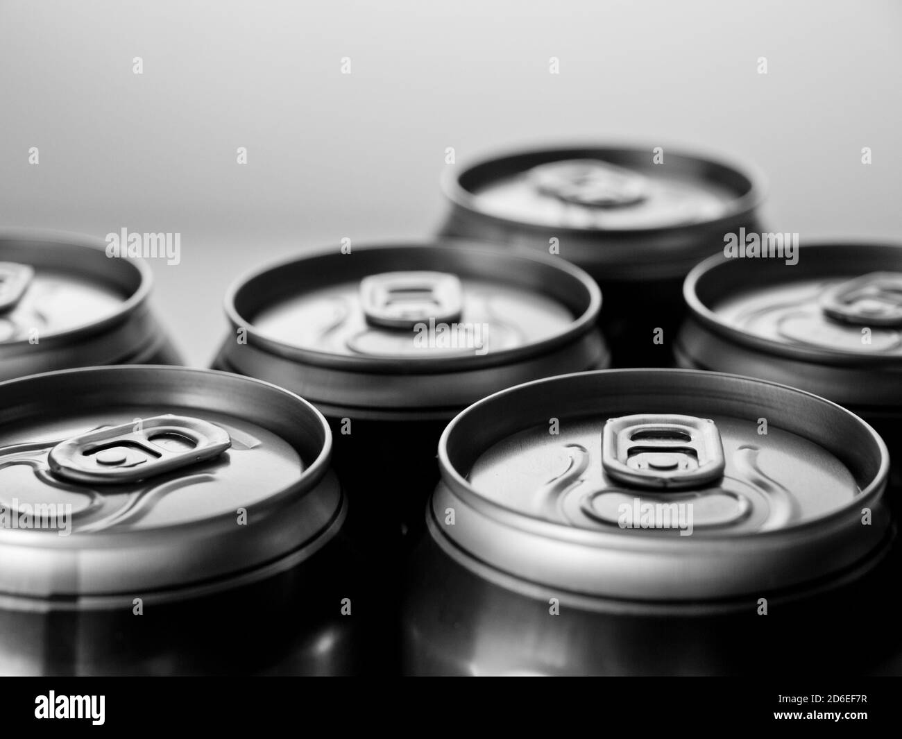 Top part of beer cans, close up view Stock Photo - Alamy