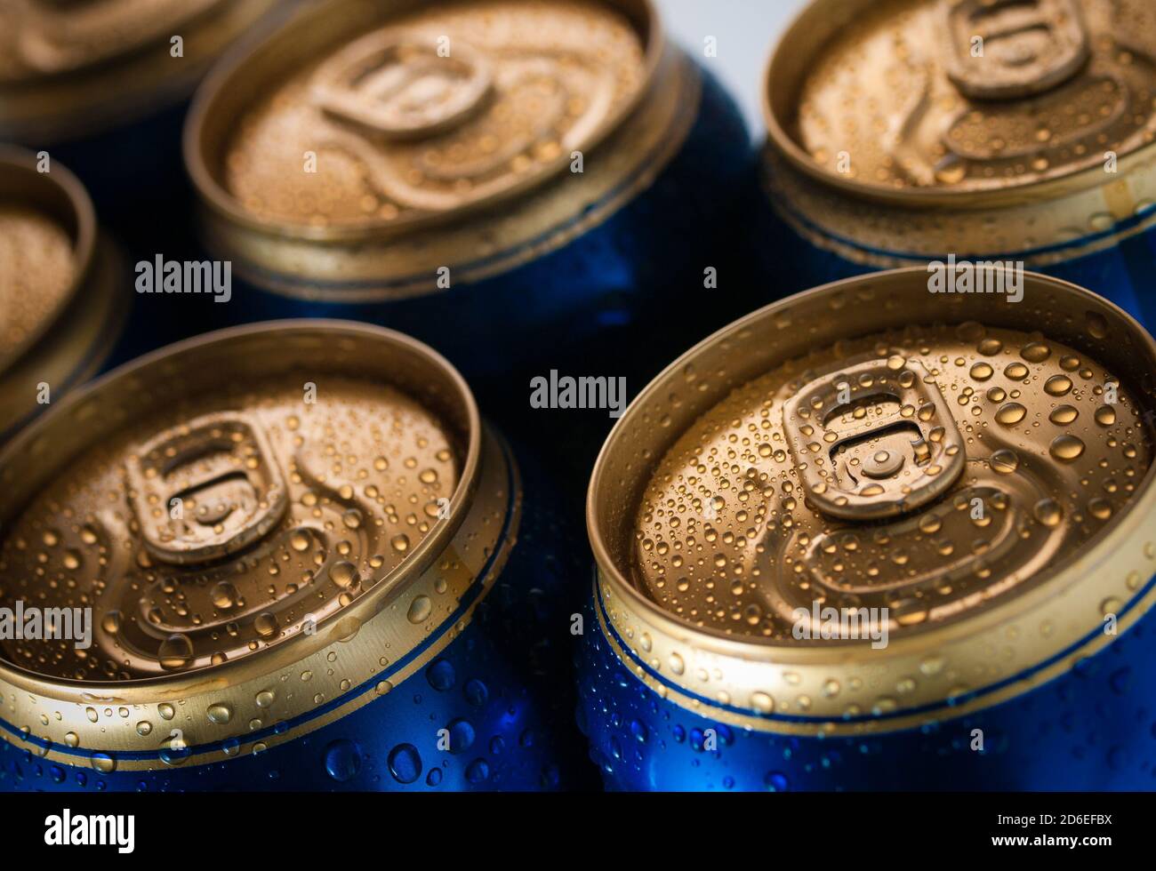 Top part of beer cans, close up view Stock Photo - Alamy