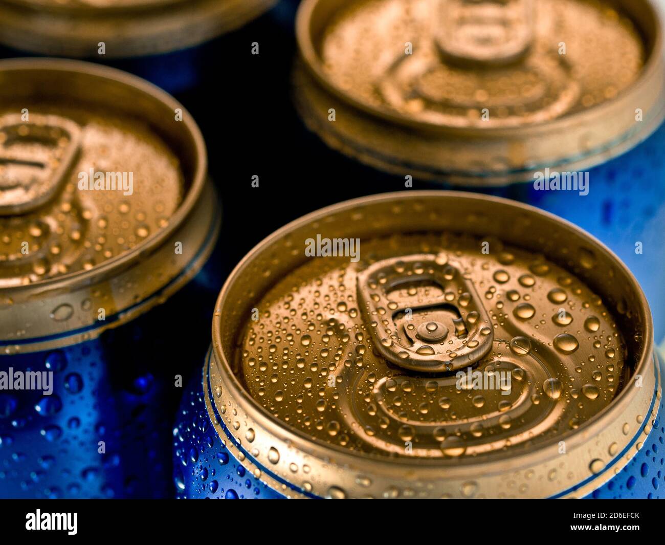 Top part of beer cans, close up view Stock Photo - Alamy