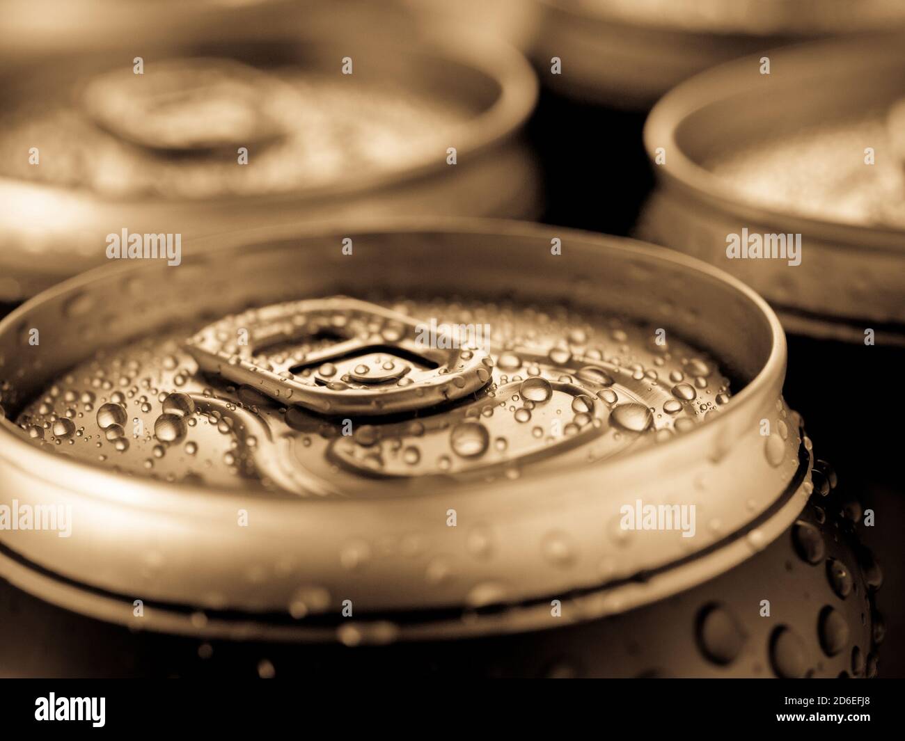 Top part of beer cans, close up view Stock Photo - Alamy