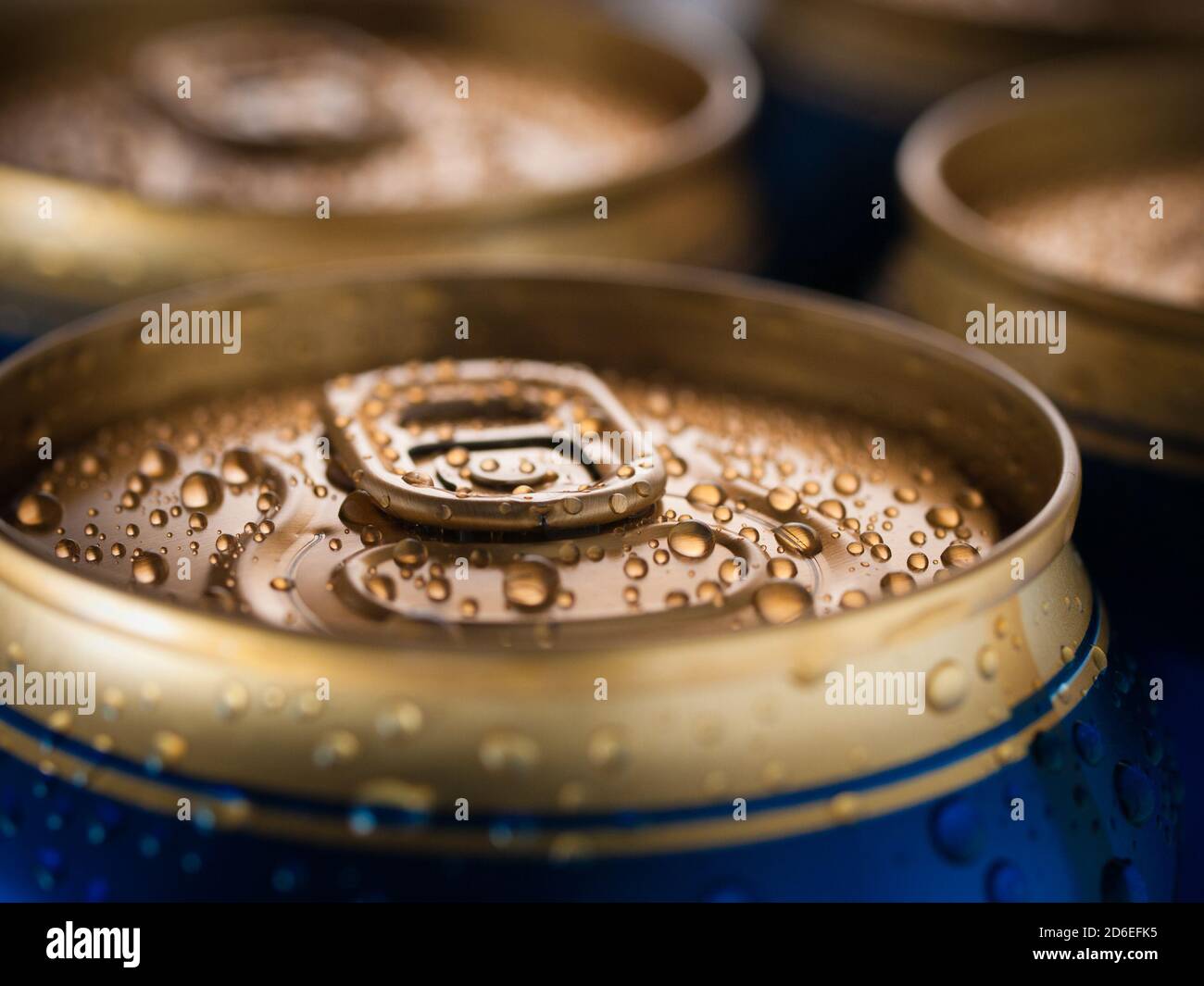 Top part of beer cans, close up view Stock Photo - Alamy