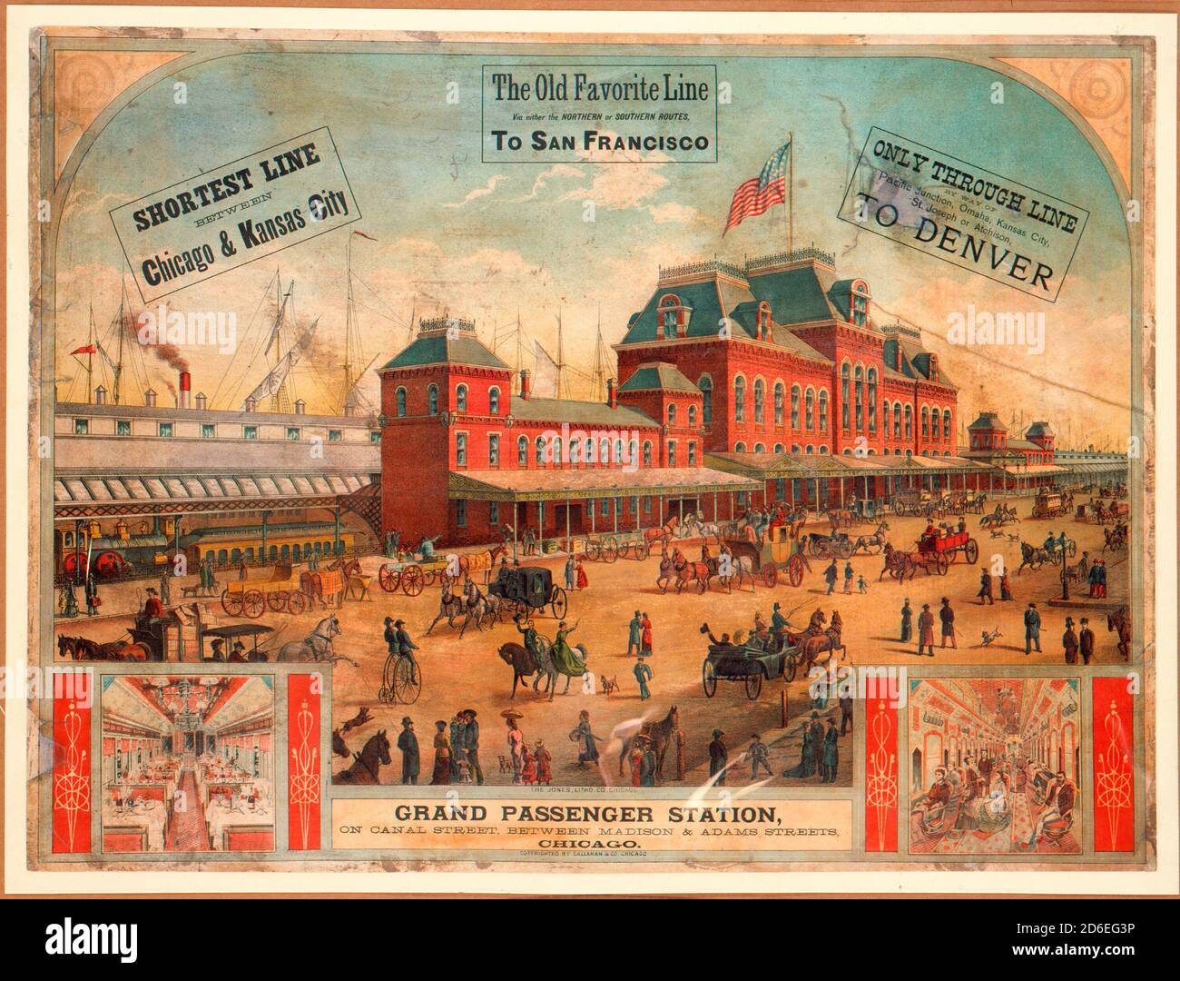 Exterior view of Union Depot (later named Union Station) on Canal St ...