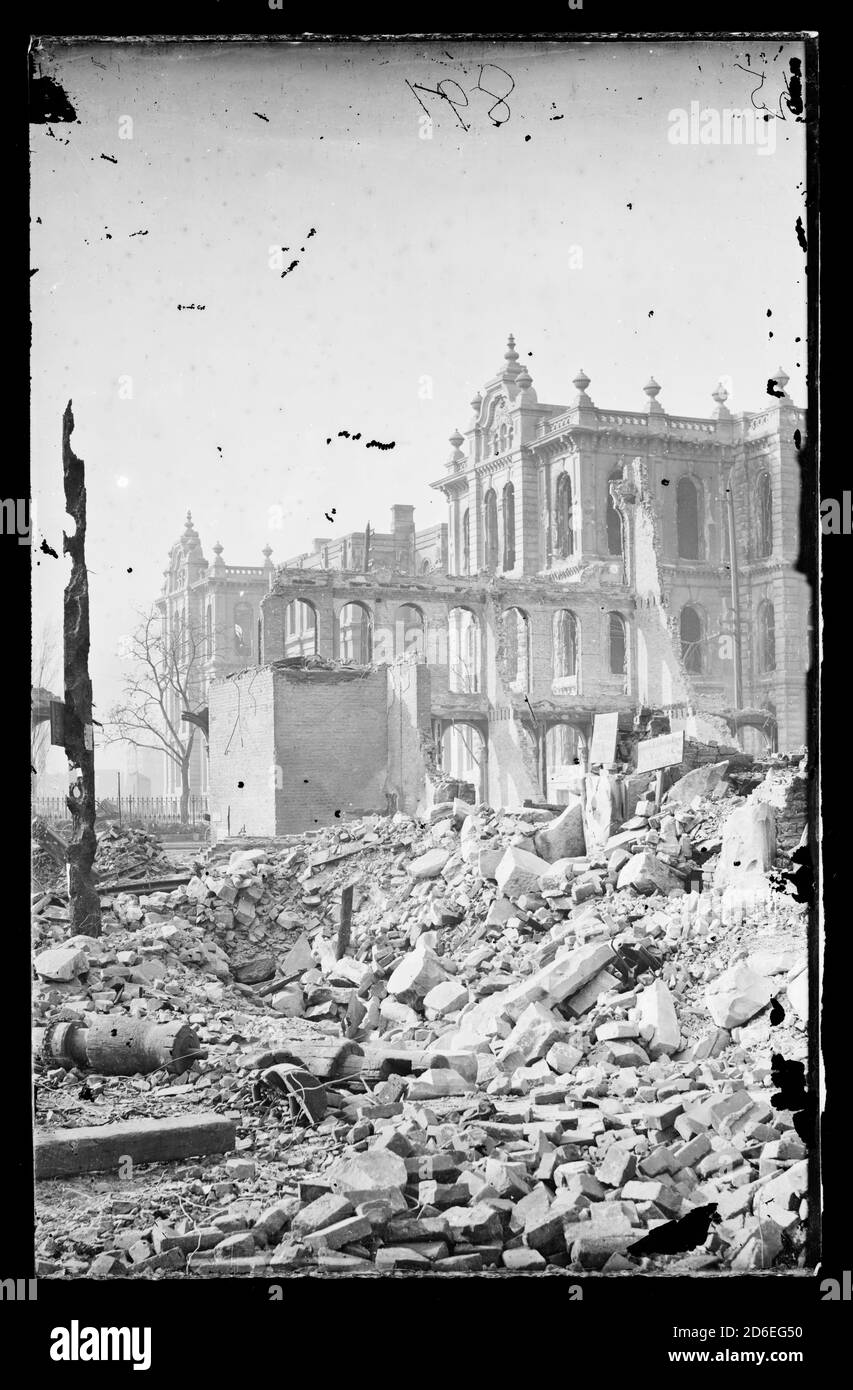 Ruins of the Cook County Courthouse and City Hall, Chicago, Illinois ...