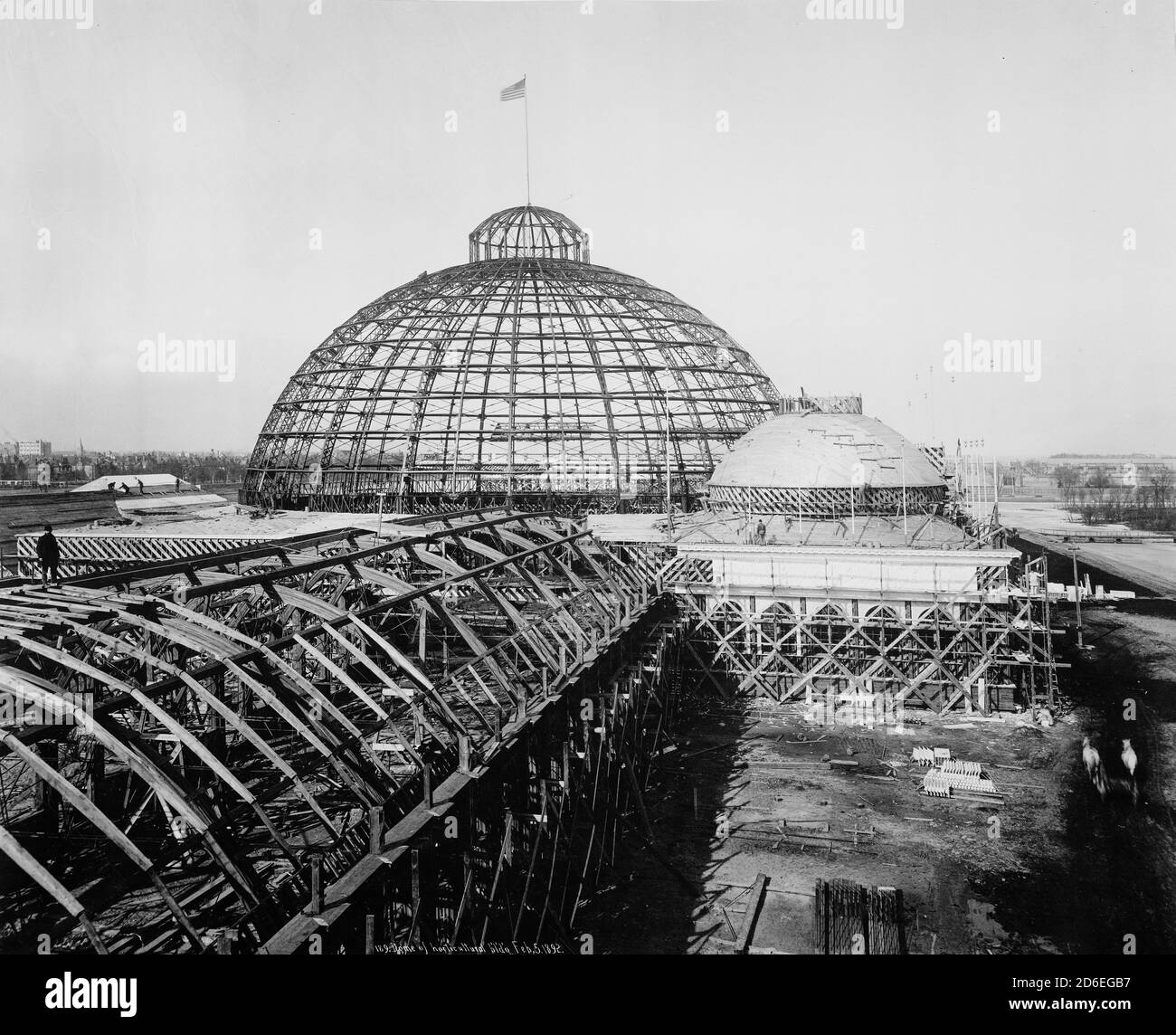 Constructed frame of the Horticulture Building for the World's ...
