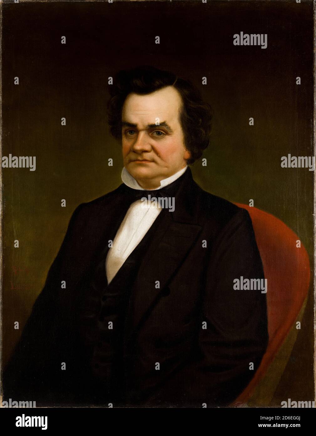 Portrait of Stephen A. Douglas by Louis O. Lussier, circa 1860. Oil on ...