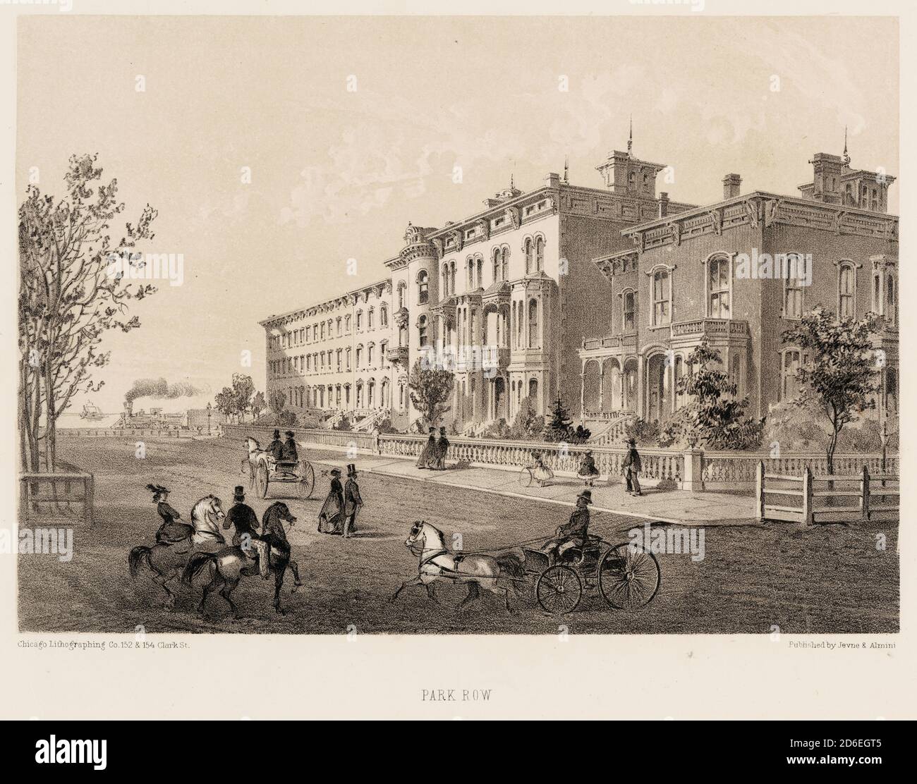 Park Row, Chicago Illinois, 1866 Stock Photo - Alamy