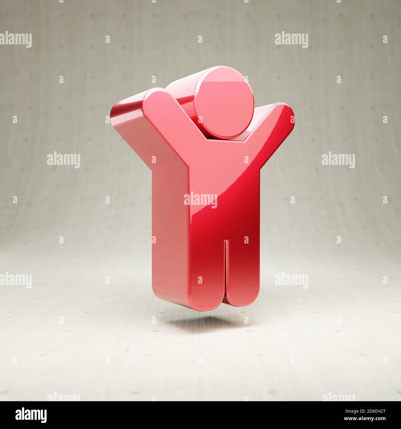 Child icon. Gold glossy Child symbol isolated on white concrete ...