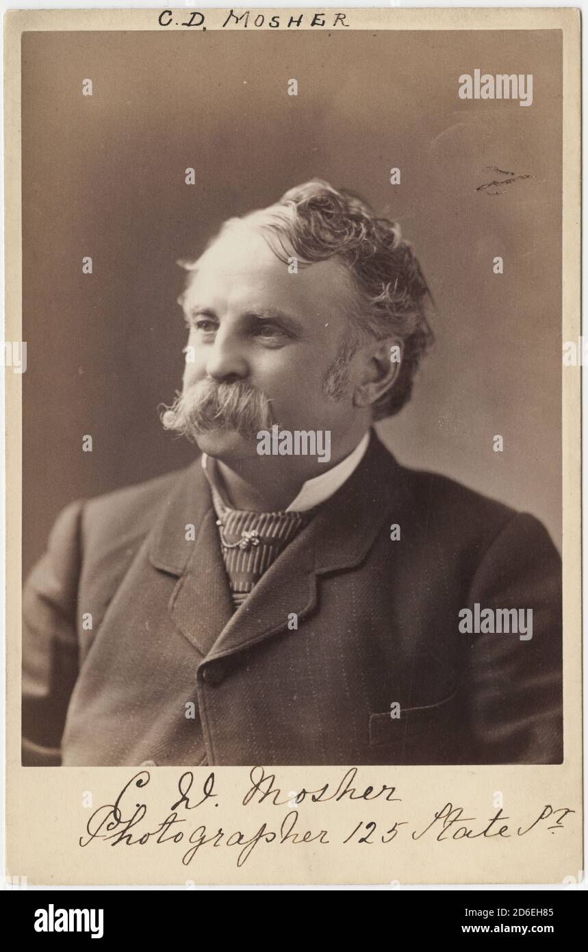 Portrait of Charles D. Mosher in Chicago, Illinois. Mosher was a ...
