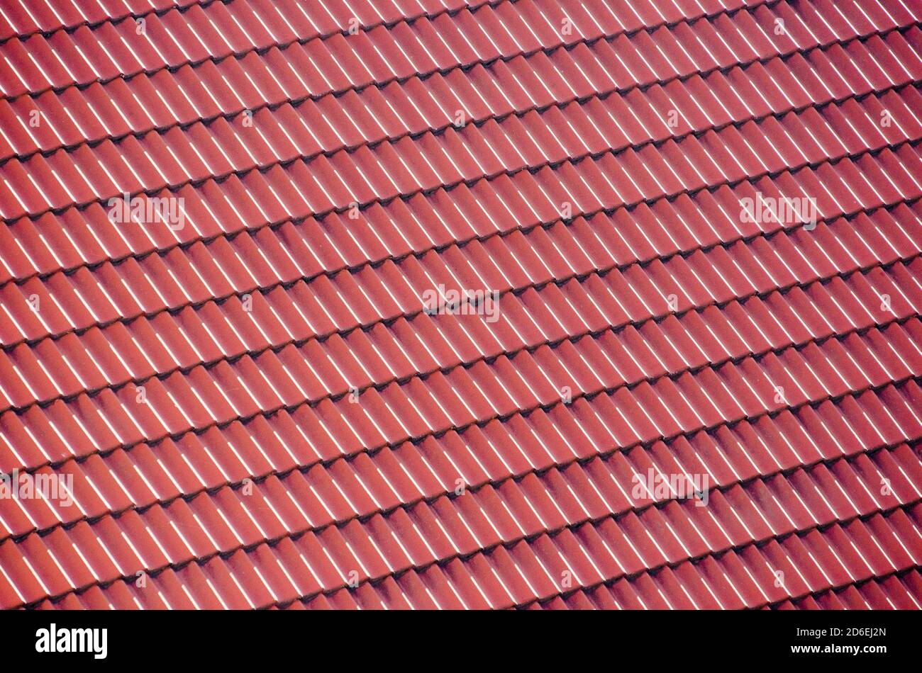 Red tile roof texture background Stock Photo - Alamy